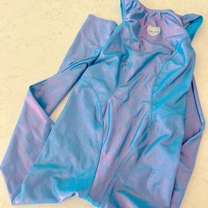 hirogato | Pants & Jumpsuits | Hiro Gato Holographic Blue Bodysuit ...